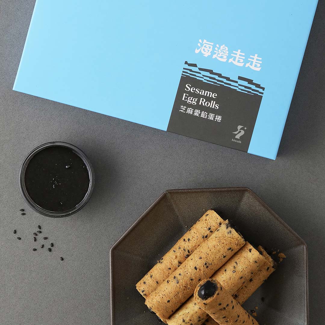 Hiwalk - Black Sesame Filled XT (Extra Thick) Egg Rolls (4 packs in a ...